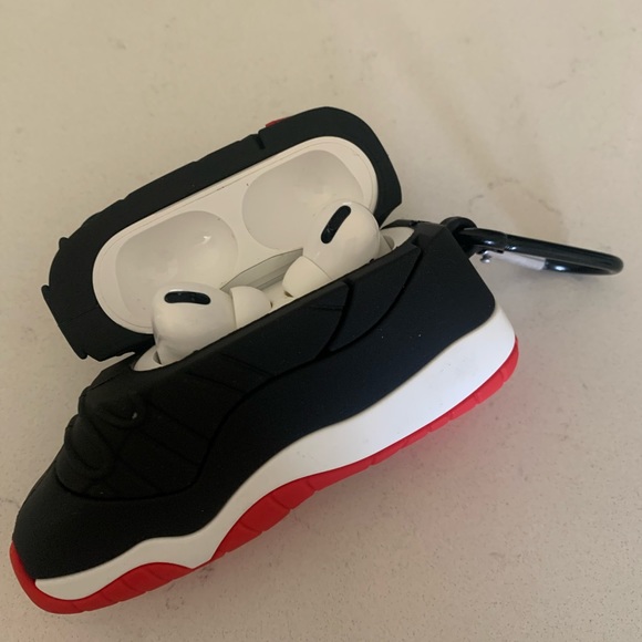 Headphones | Airpod Pro Case Air Jordan Inspired Black And Red | Poshmark